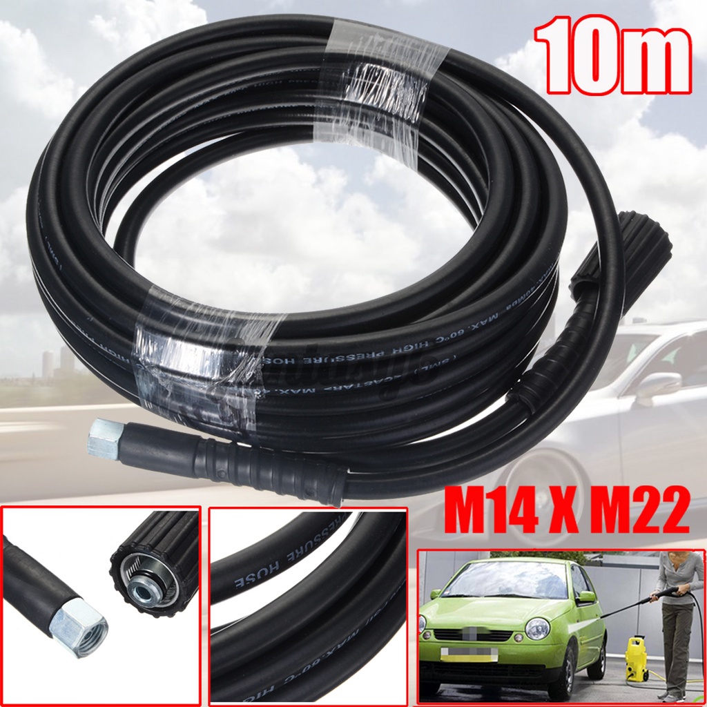 10M 30ft 5800PSI High Pressure Washer Hose Extension Jet Hose M22 X M14 ...