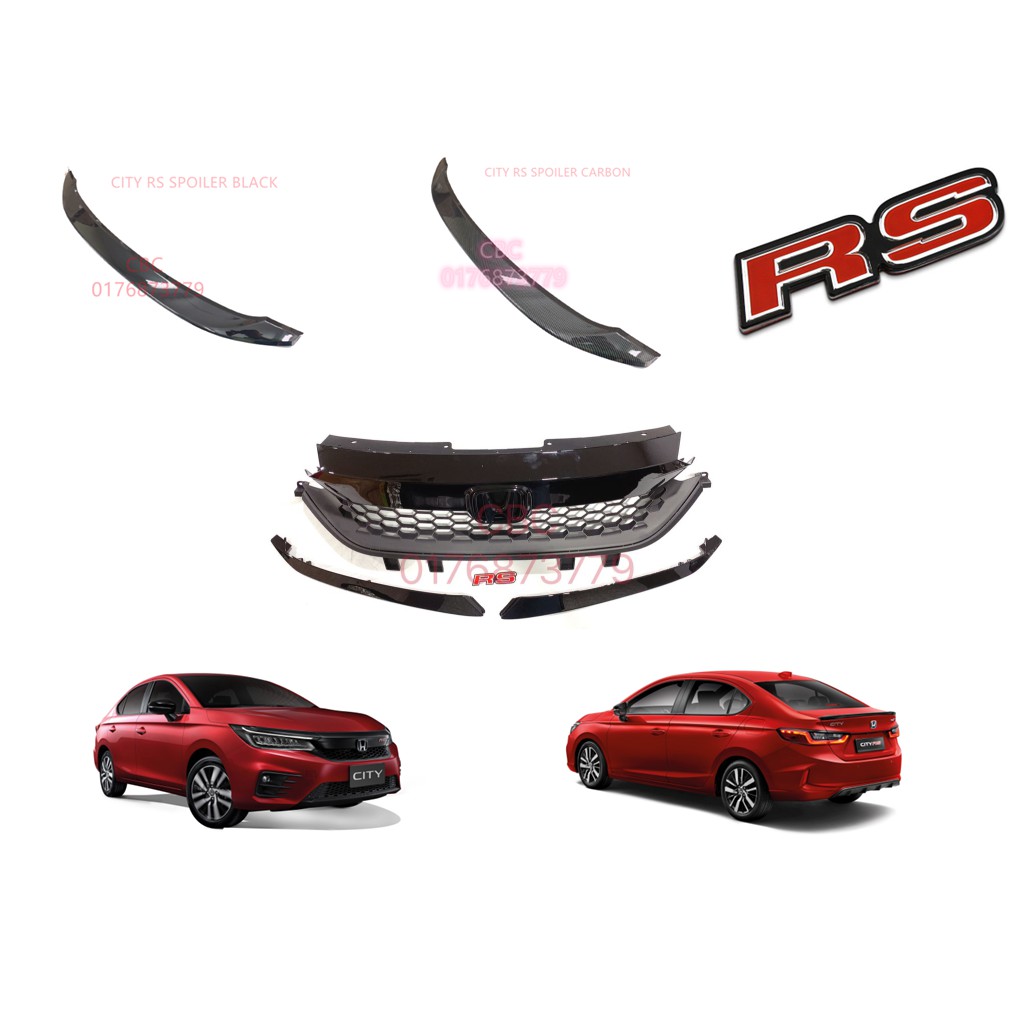 HONDA CITY 2021 RS GRILL SPOILER WITH FREE GIFT | Shopee Malaysia
