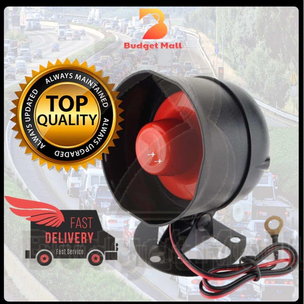 Car Super Loud 12V Alarm System Siren Electric Replacement 1 Tone car ...