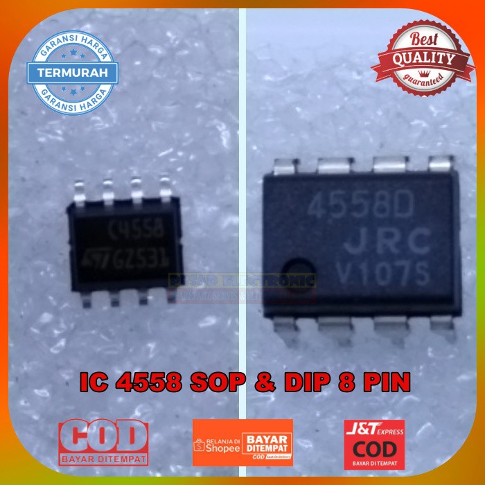 Ic 4558 SMD njm4558d DIP8 njm4558d DIP jrc4558d jrc4558 and original ic ic 4558 SMD SOP-8 ...