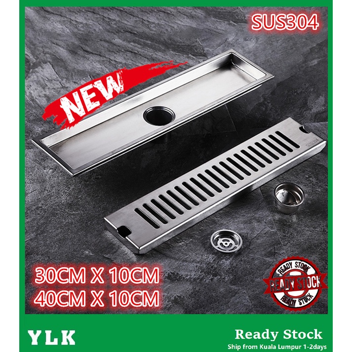 YLK Long floor Trap Rectangle stainless Steel Floor drain, anti odor ...