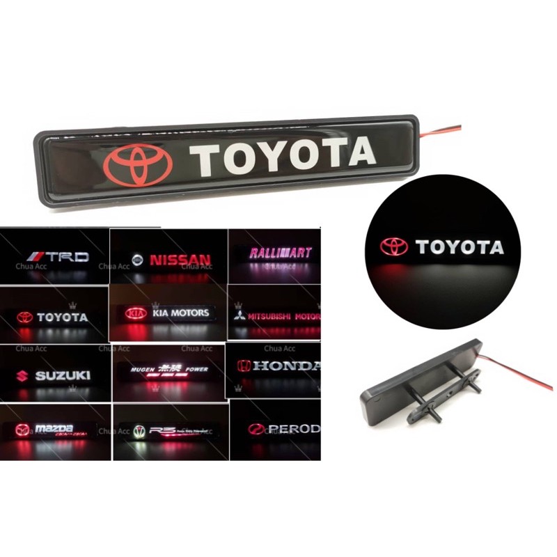 FRONT HOOD GRILLE EMBLEM LED LIGHT Toyota /Honda/Proton/Perodua /Nissan ...
