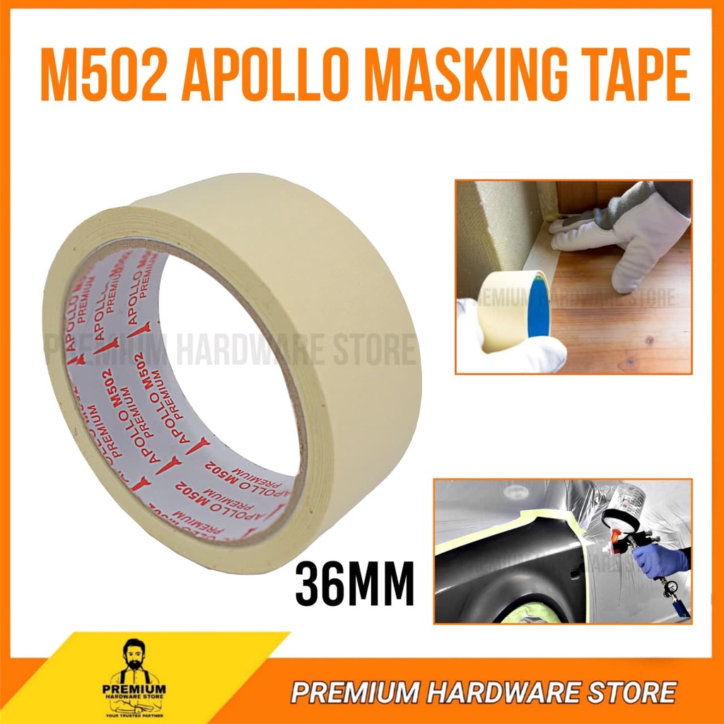 APOLLO M502 Masking Tape 36mm (1 1/2INCH) | Shopee Malaysia