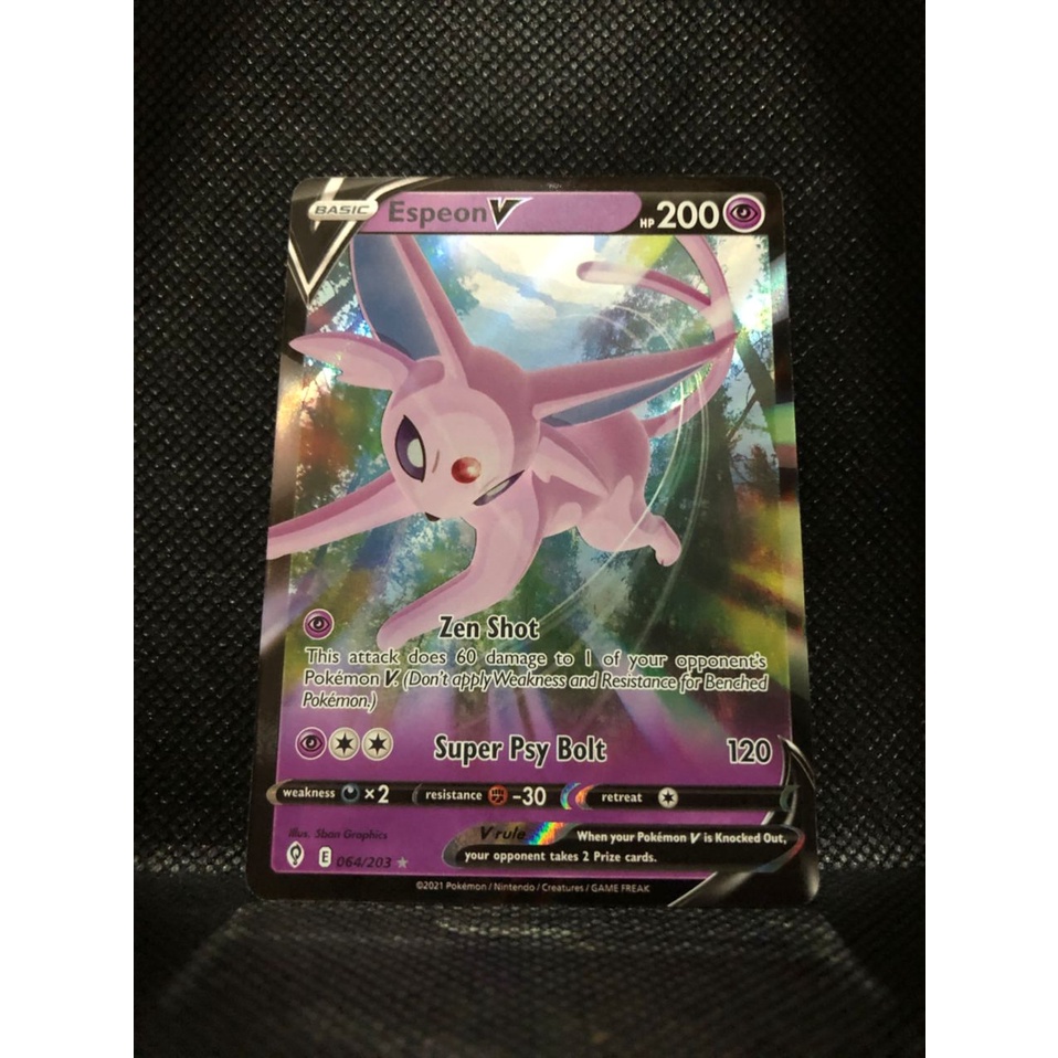 Pokemon TCG - Espeon V 064/203 ultra Rare (SS7 Evolving Skies) Pokemon ...