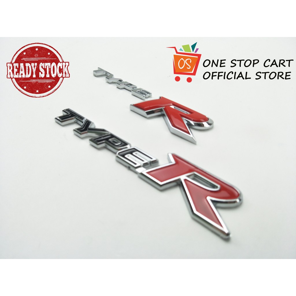 🇲🇾TYPE R LOGO EMBLEM UNIVERSAL HONDA CIVIC TYPER GRILL EK9 FN2 FD2 FK8 ...