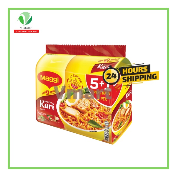 Maggi Instant Noodles Curry Big size (5+1 Packs x 79g) | Shopee Malaysia