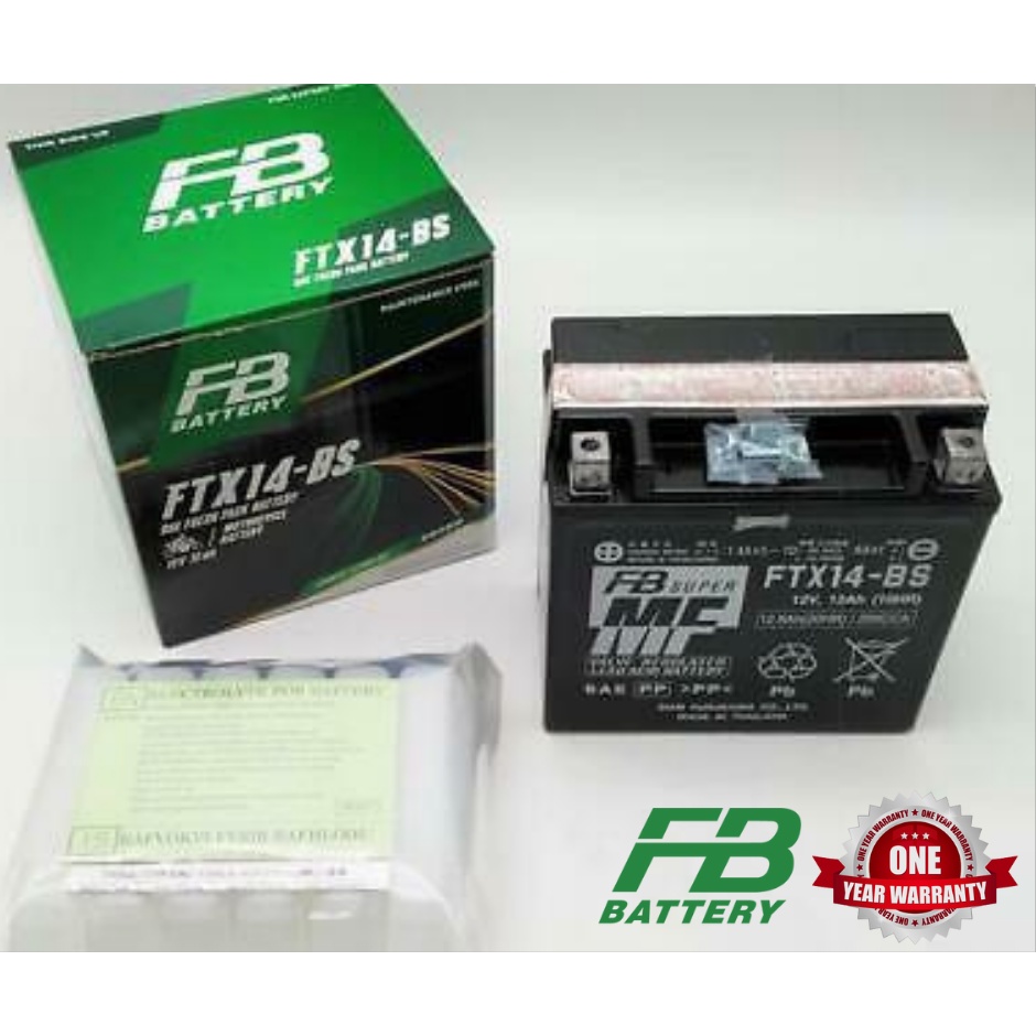 (YTX14-BS) MOTOSIKAL BATERI FURUKAWA BATTERY FTX-14-BS AGM/VRLA 1 Year ...