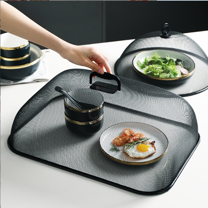 Simple wrought iron dining table cover meal cover household round ...