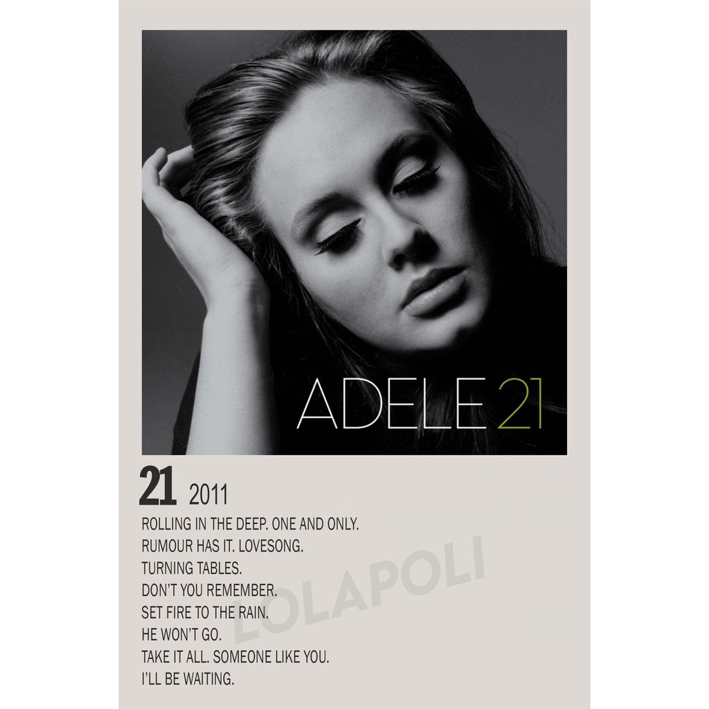 Album Cover Poster 21 - Adele | Shopee Malaysia