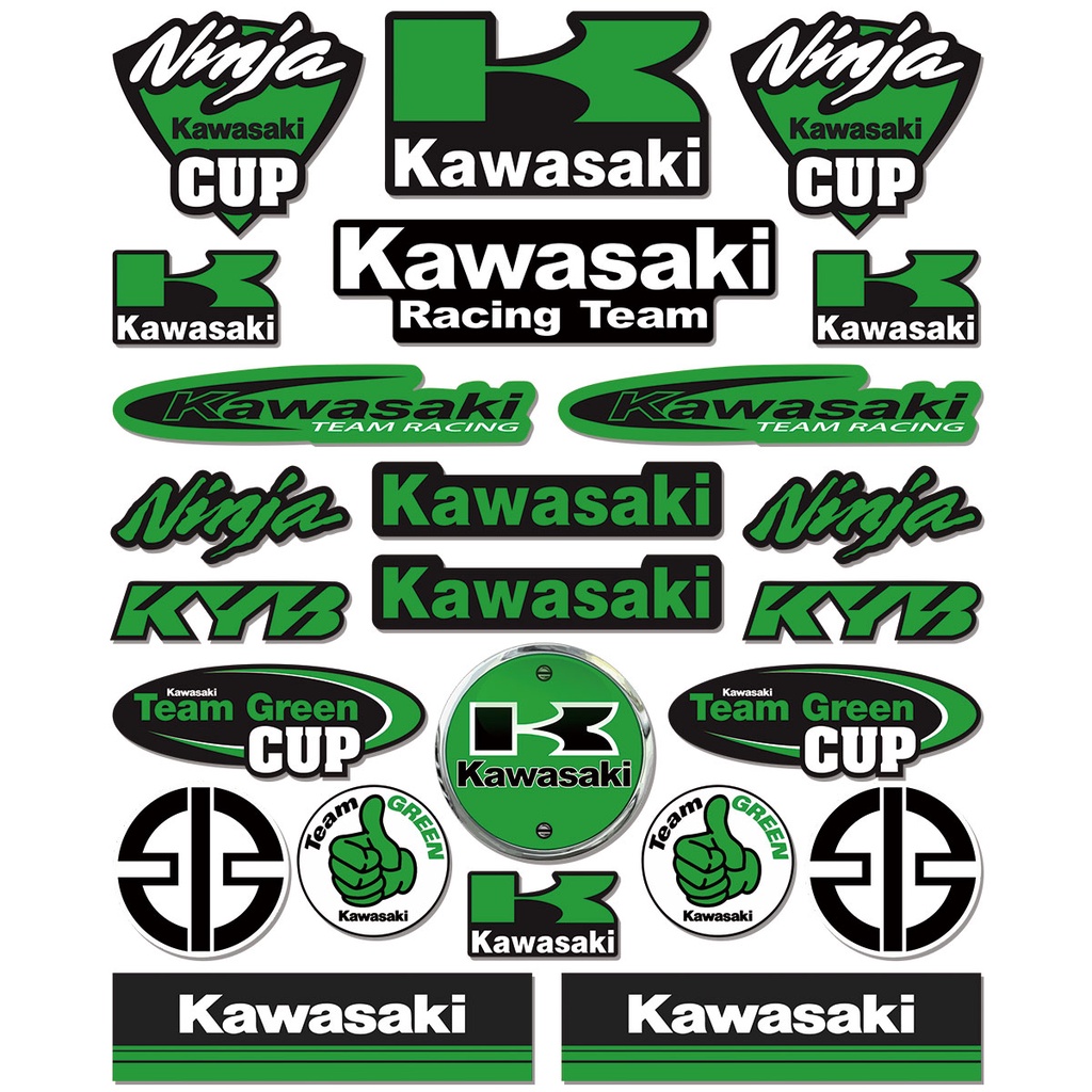 Kawasaki ninja KYB monster reflective sticker for motorcycle decals ...