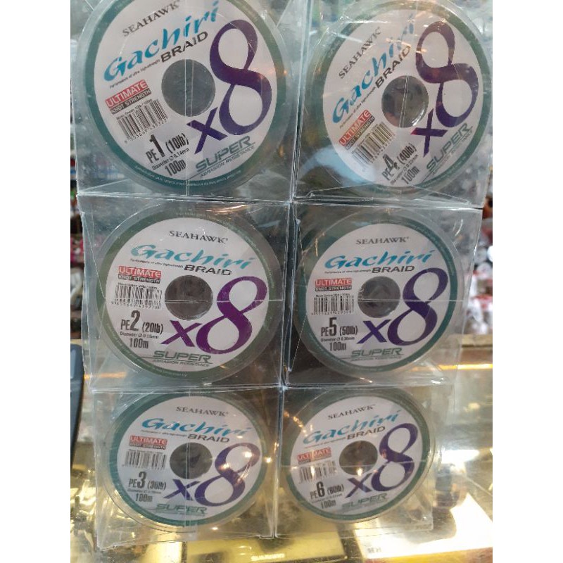 SEAHAWK GACHIRI BRAID X8 100M SUPER ABRASION RESISTANCE FISHING LINES | Shopee Malaysia