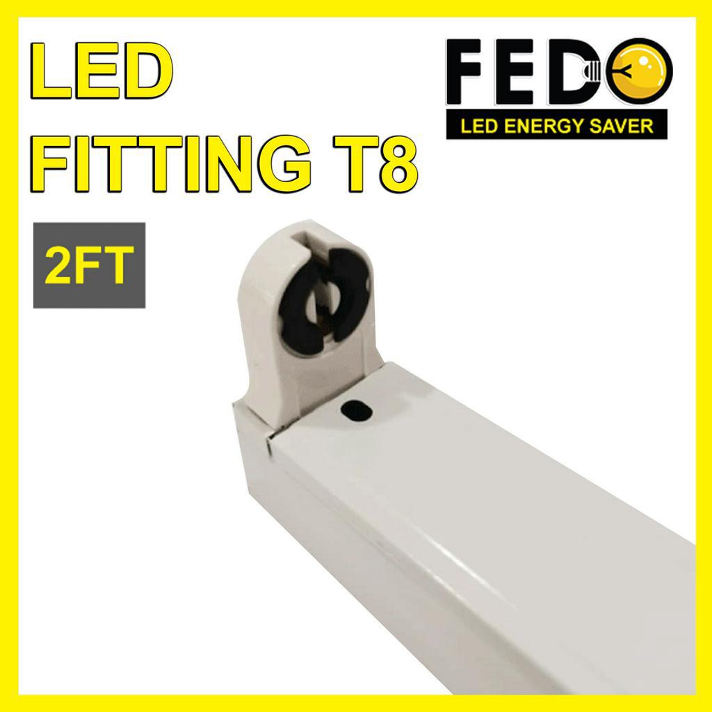 FEDO 2ft LED T8 FITTING (1pc) | Shopee Malaysia