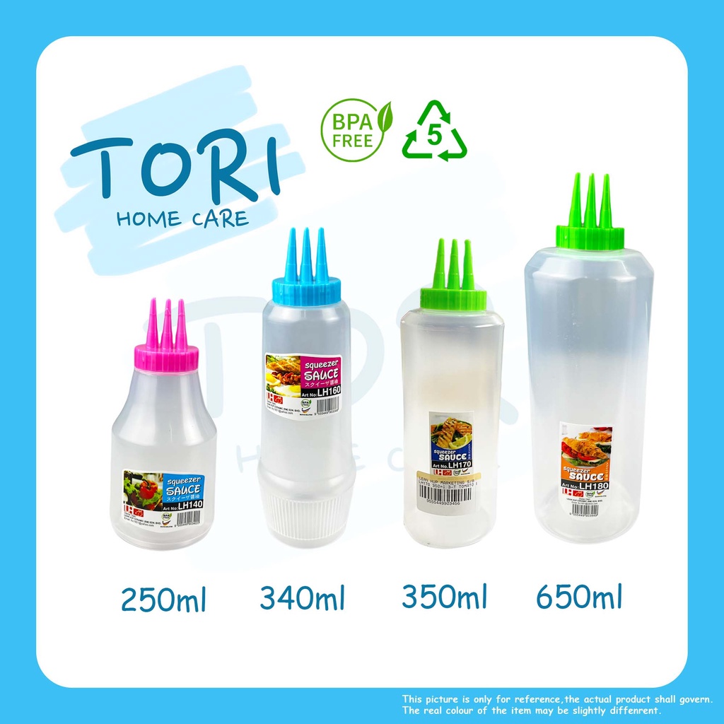 TORI HOME 3 holes Sauce Bottle | Multipurpose Tube Bottle | Botol Roti ...