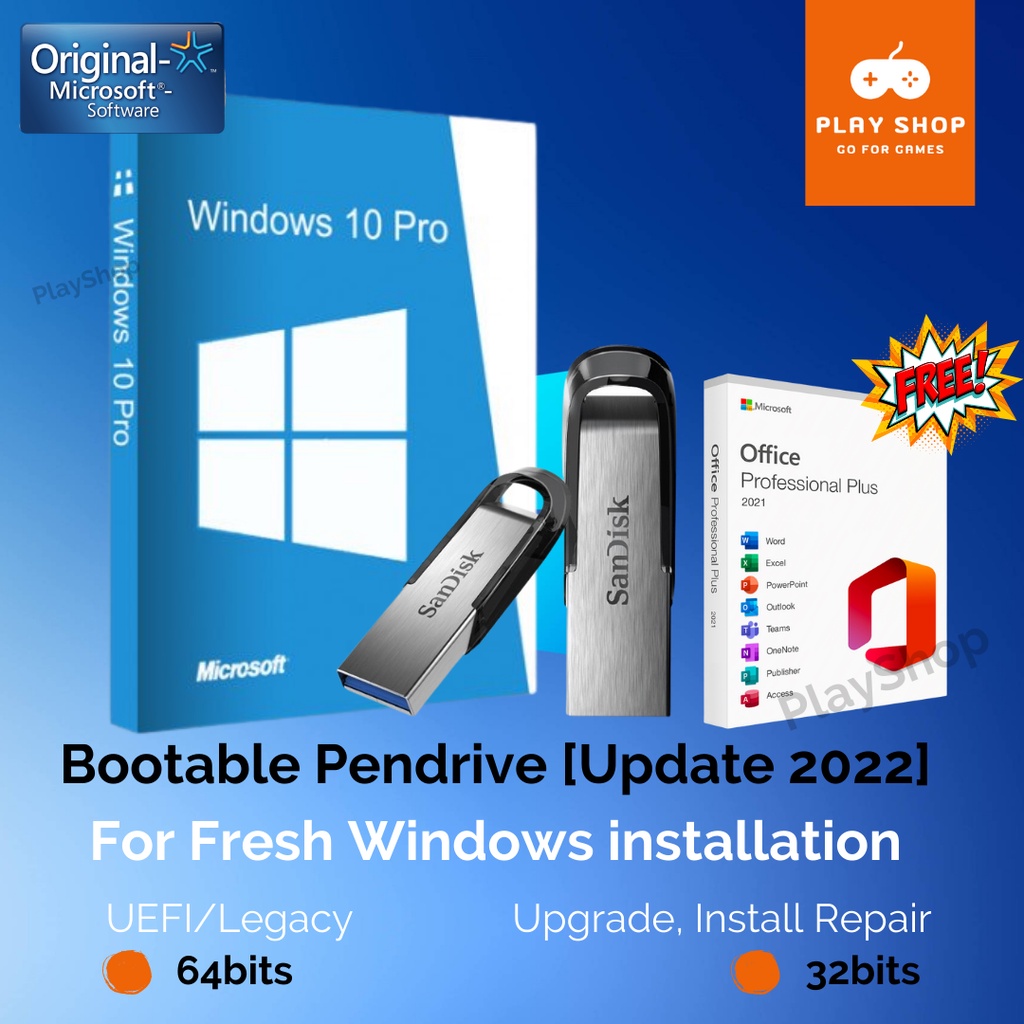 windows 10 thumb drive USB Flash 32GB installer USB Unlocked (Non TPM ...