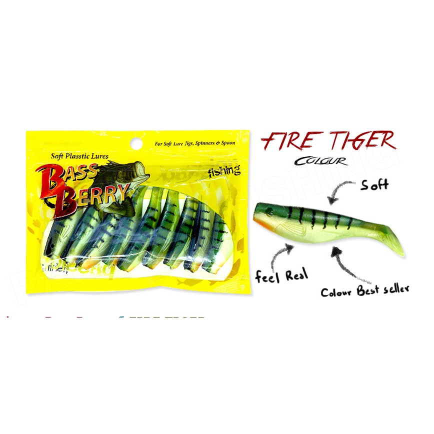 BassBerry Rubber Bait FIRE TIGER Color For Fishing. | Shopee Malaysia