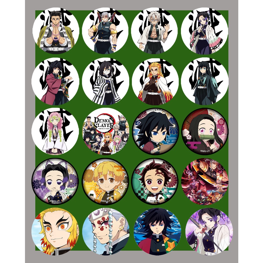 Button Badge Hashira Demon Slayer (No Minimum Order) 44mm | Shopee Malaysia
