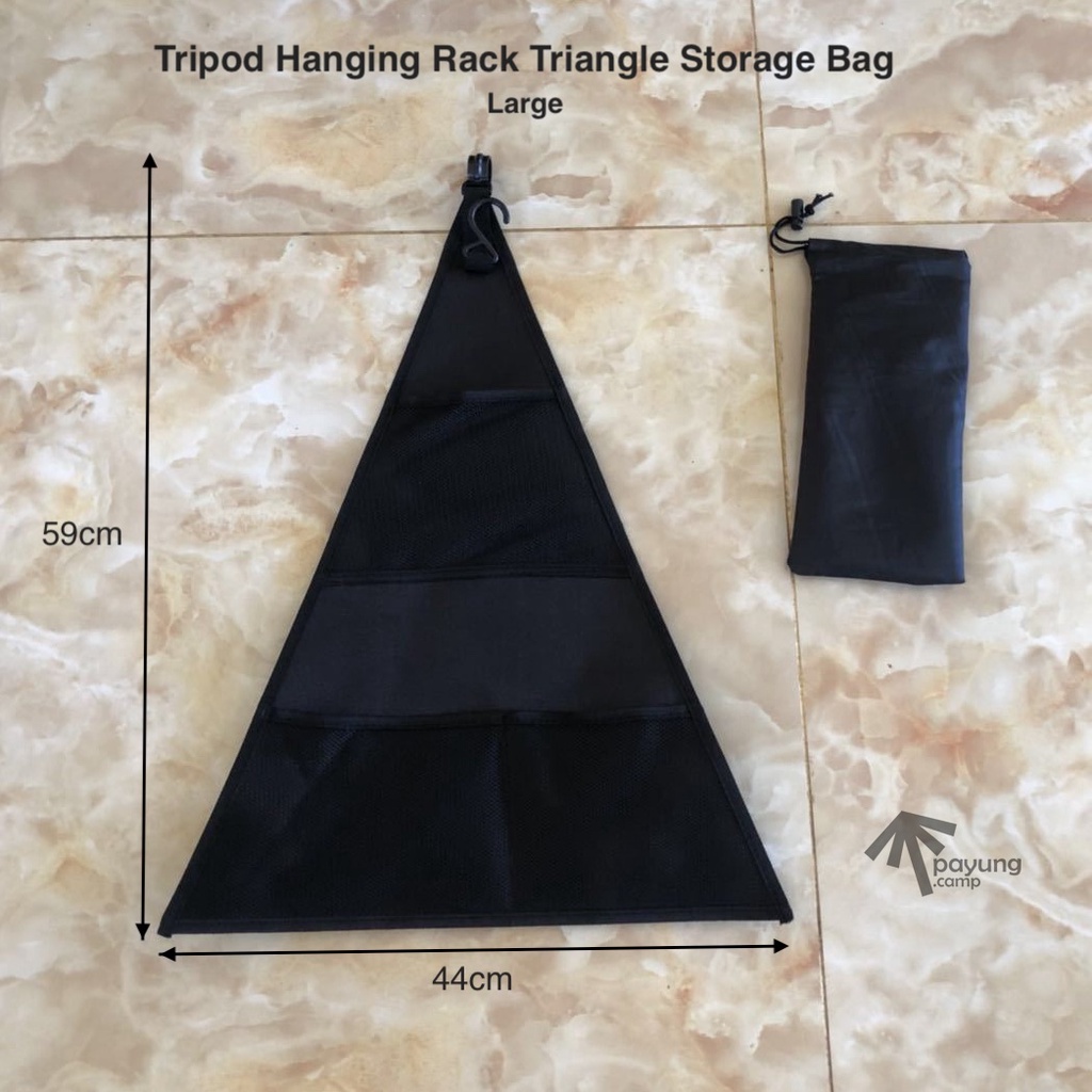 PAYUNG.CAMP Camping Triangle Hanging Rack Hanger Tripod Shelf Stand ...