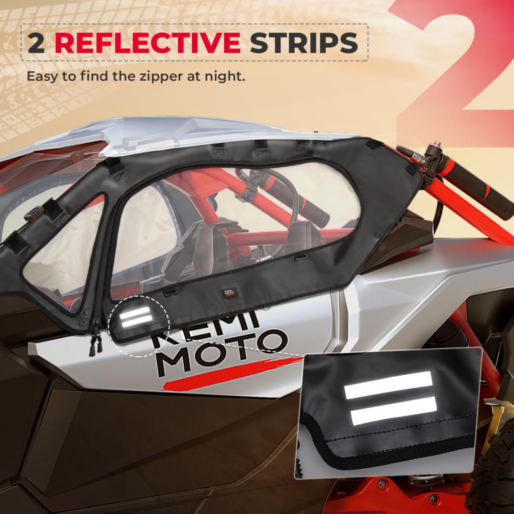 KEMIMOTO X3 Soft Upper Door Set Kit UTV Doorstop Enclosure for Can Am ...