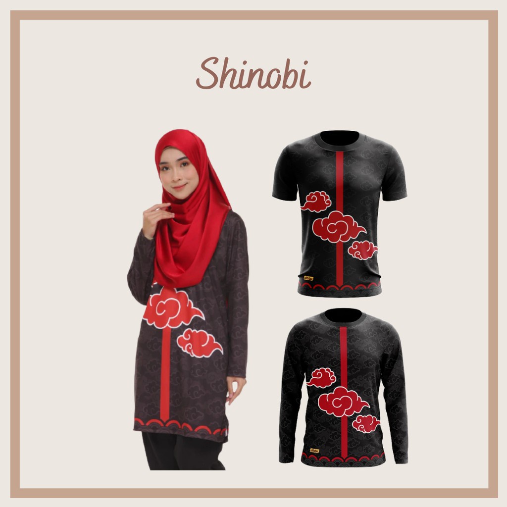 Baju Jersey Muslimah Akatsuki Jersey Sublmation Baju Shinobi | Baju ...
