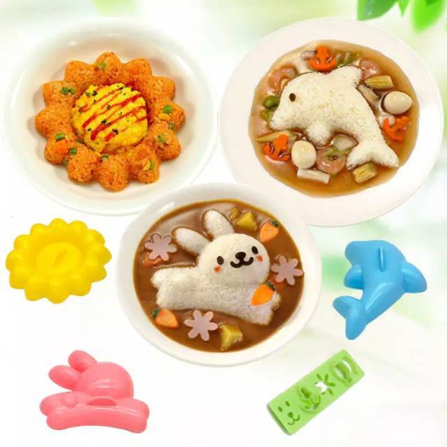 Bento Rice Mold / Japan Rice Mold 4 In 1 | Shopee Malaysia