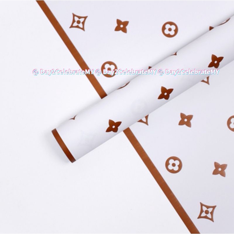 10pcs GC Lv Wrapping Paper Waterproof Bouquet Flower Florist Paper Gift ...