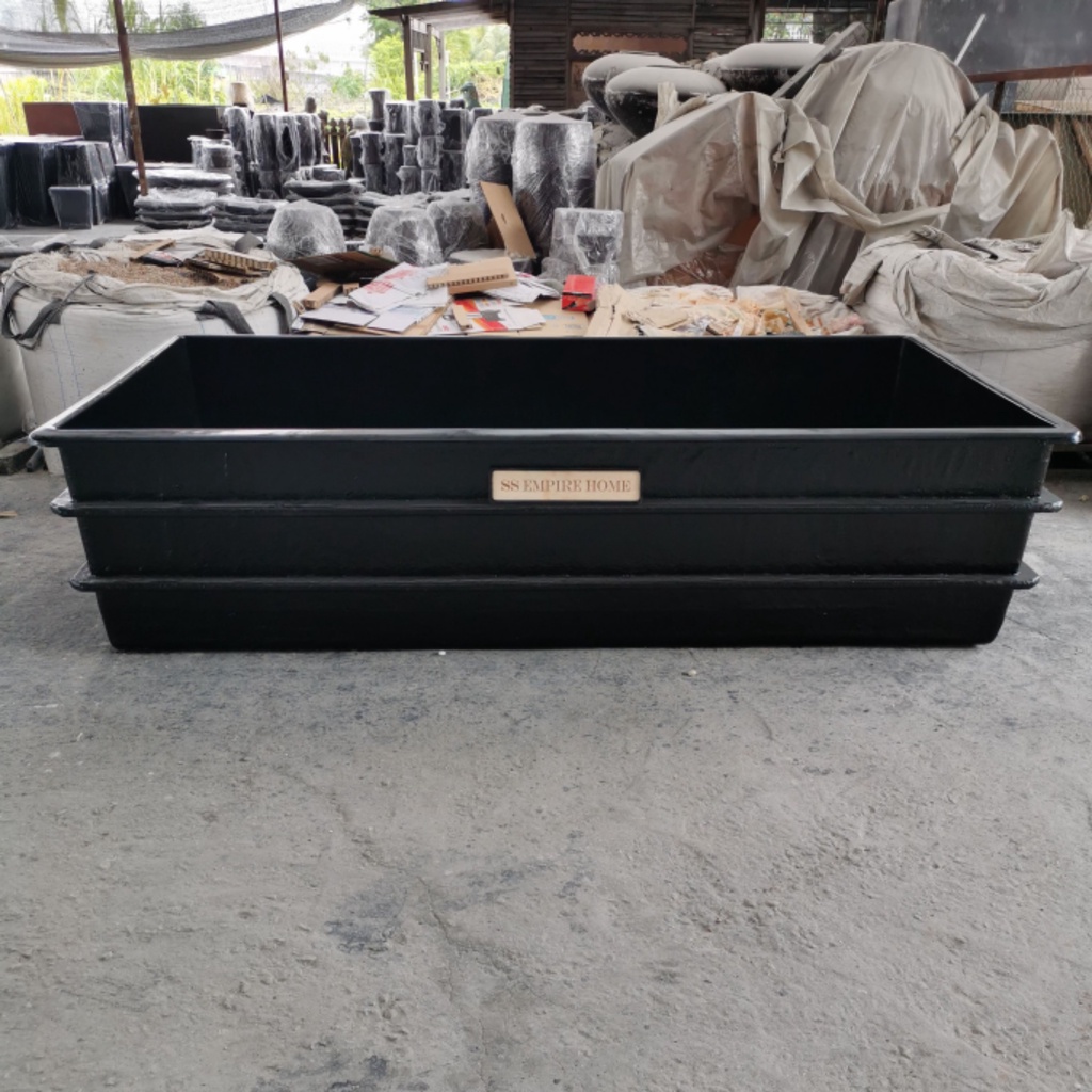 NEX 8 x4x2 Black Fiberglass Fish Tank Water Pond Aquarium Premium Heavy ...