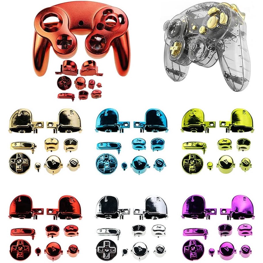 Replacement Chrome Full Set Buttons Button Direction Keys ABXY Z ...