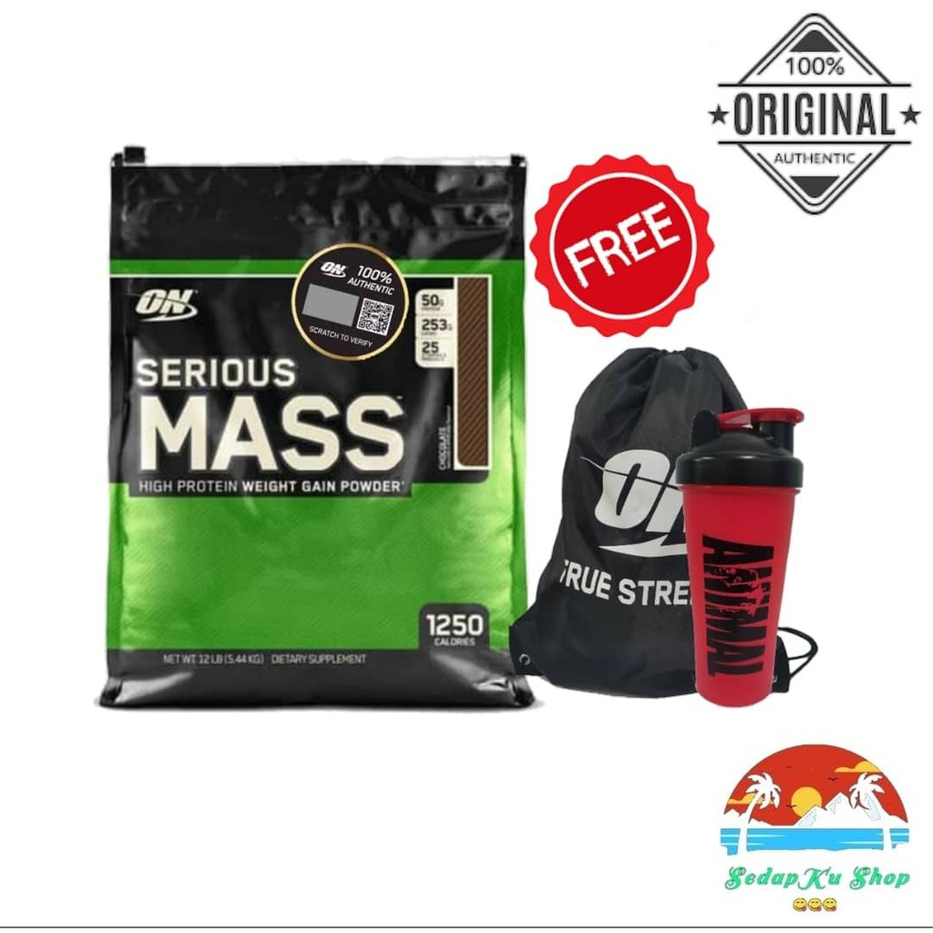 Promotion! ON Optimum Nutrition Serious Mass 12lbs - FREE Shaker OR ...