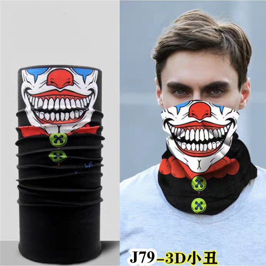 Outdoor Skull Bandana Head Scarf Skeleton Mask Buff Headband Motorcycle ...