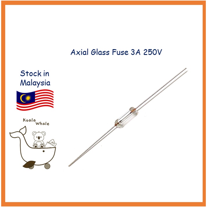 Axial Glass Fuse 0.5A 1A 1.5A 2A 3A 4A 5A 250V Lead Fius Kaca Kaki Pin ...