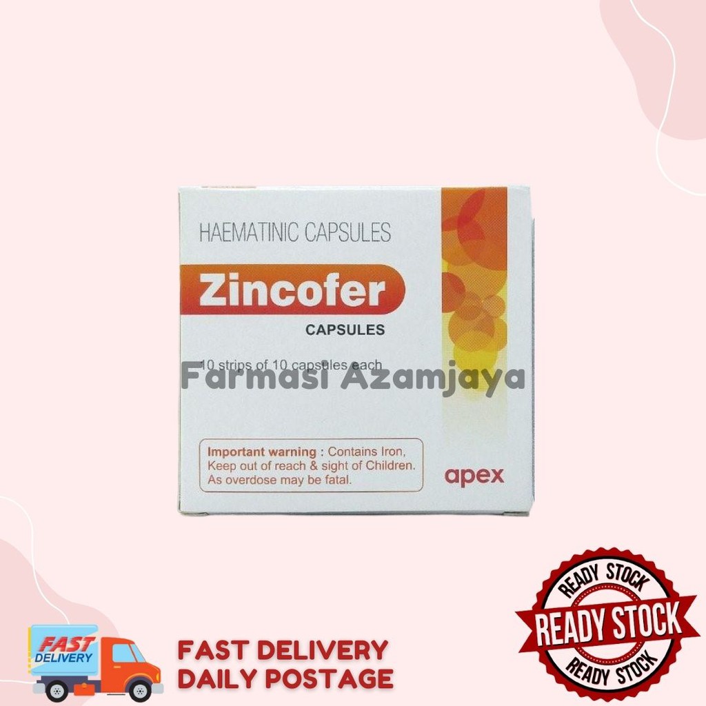 ZINCOFER HAEMANITIC CAPSULES 10 STRIP/BOX (EXP: 05/22) | Shopee Malaysia