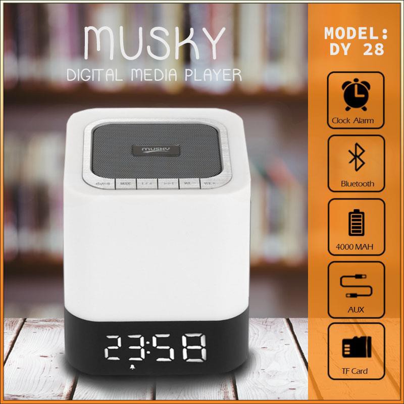 Musky DY28 Wireless Bluetooth Portable Speaker With LED/Alam | Shopee ...