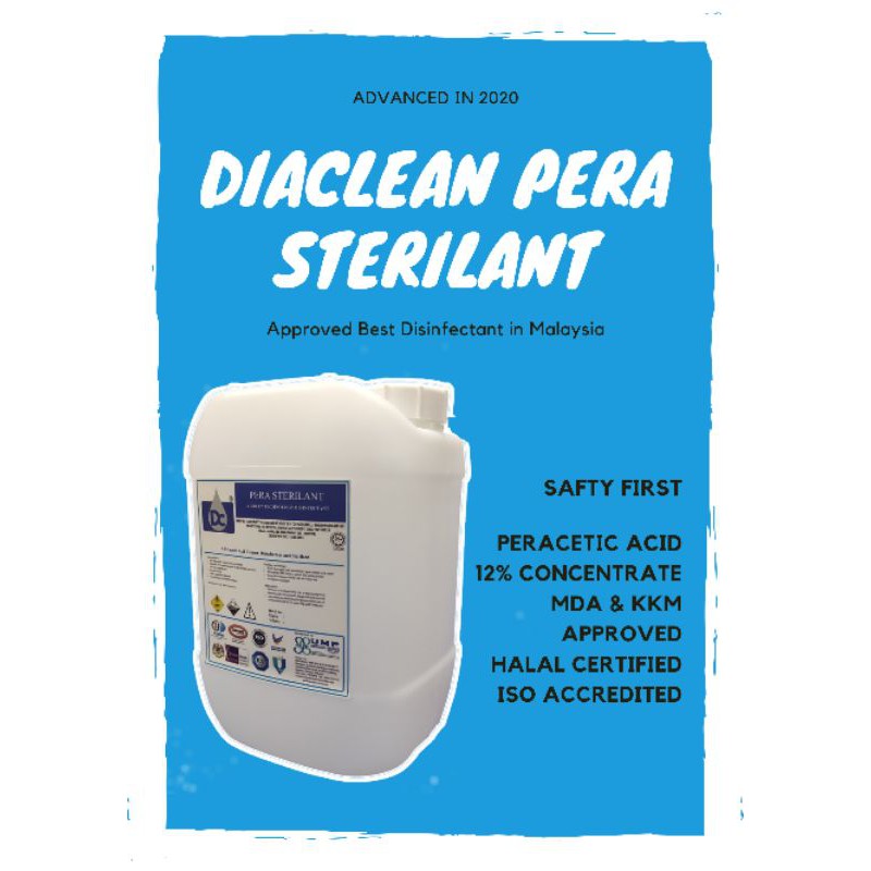 Diaclean Pera Sterilant, Halal, 12%, alcohol free, house disinfectant ...