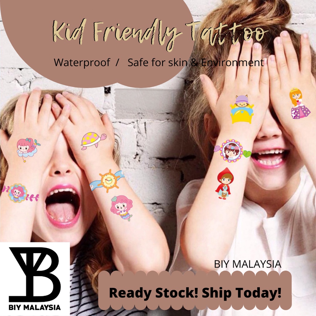 BIY Malaysia Temporary Waterproof Kid Friendly Tattoos Stickers Fake ...