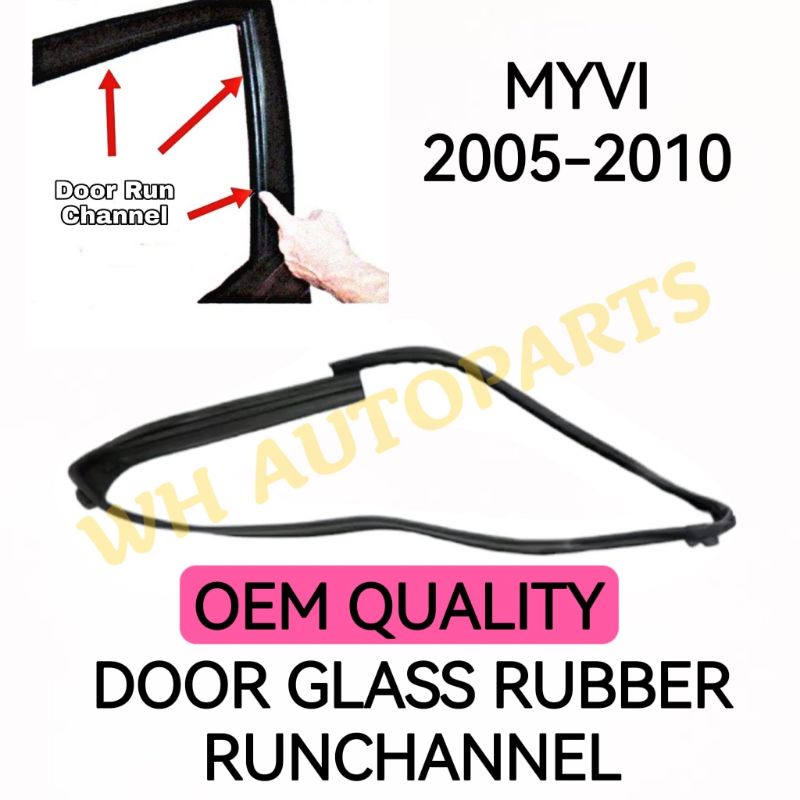 PERODUA MYVI (2005-2010) FRONT & REAR DOOR GLASS RUBBER RUNCHANNEL ...