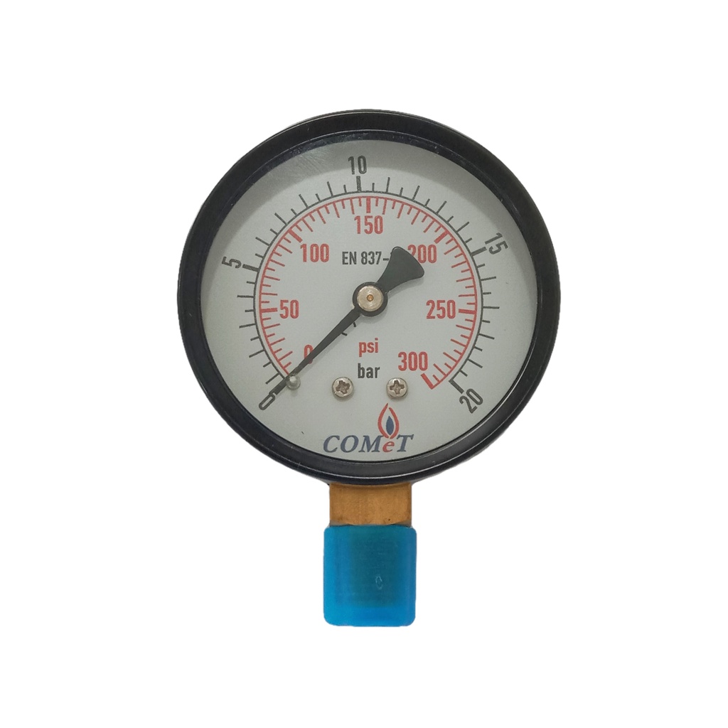 COMET High Pressure Gauge (PSI / Bar Reading) | 15 PSI, 30 PSI, 150 PSI ...