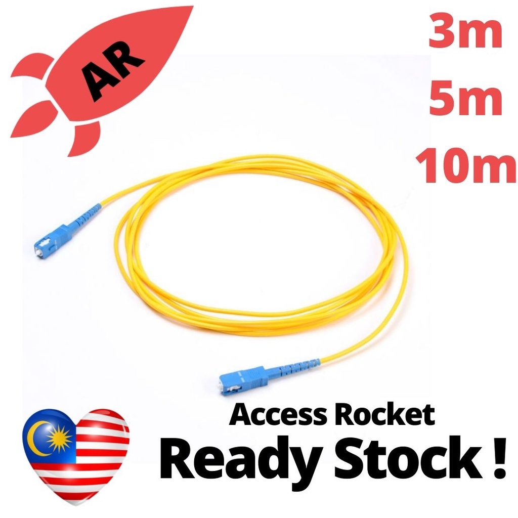 Fiber Optic SC-SC Single Mode Cable Patch Cord 3M 5M 10M 9/125 Unifi ...