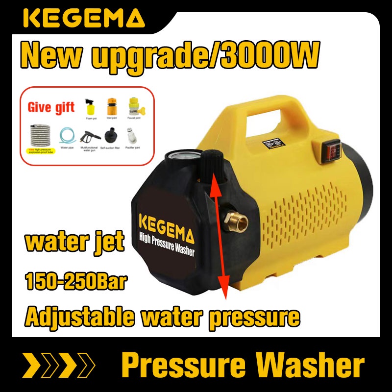 Kegema 3000W High Pressure Water Jet Car Wash Home Cleaner Spray Car Washer Automatic Water Jet ...