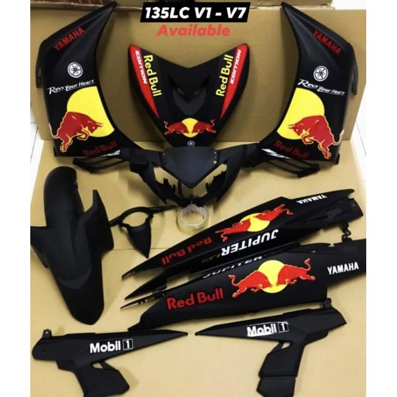 coverset 135LC V2 V3 V4 V5 V6 V7 redbull | Shopee Malaysia