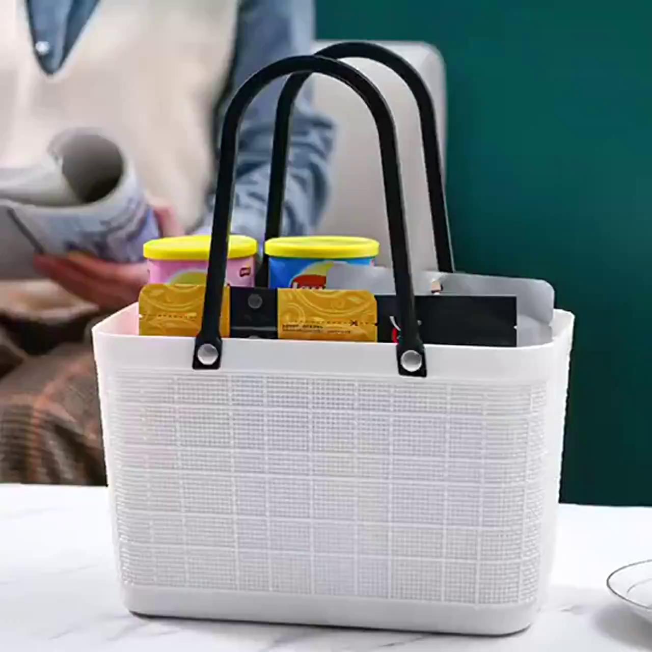 BC Grocery Basket Japanese Style Large Square Basket Hard Basket ...