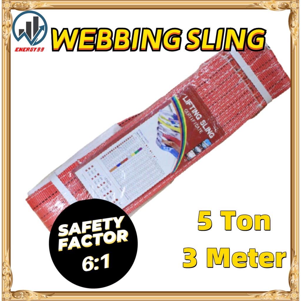 Webbing SLING 5ton x 3meter - DOUBLE PLY WEBBING SLING EYE AND EYE ...