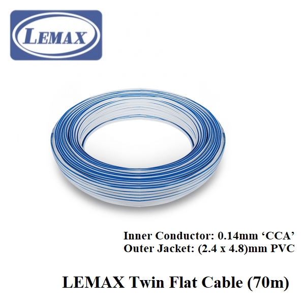 LEMAX Twin Flat Cable - 60 meter (L-054003) | Shopee Malaysia
