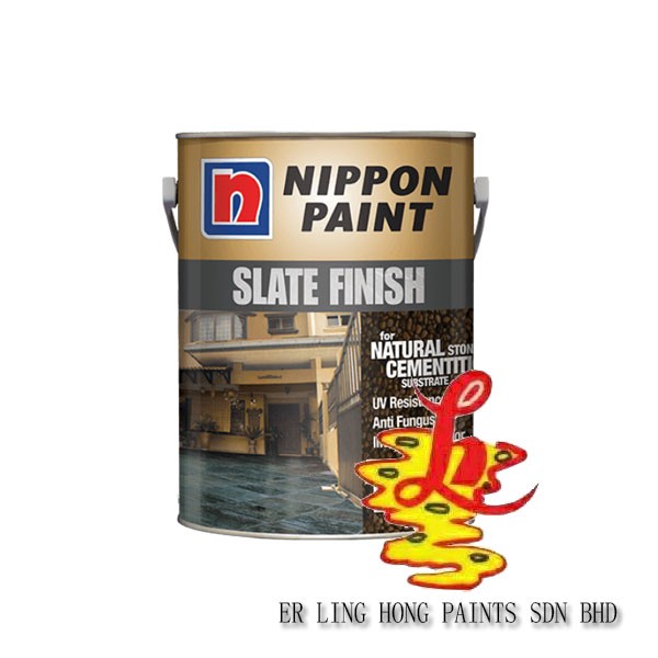 1L Nippon Paint Slate Finish Gloss / Satin Cat Batu Kilat | Shopee Malaysia