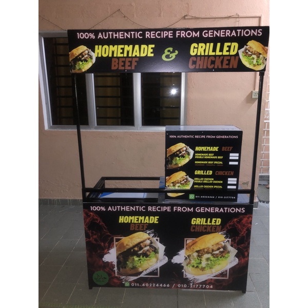 Stall Burger Lipat 4x2Kaki Full Set Heavy Duty Free Sticker & Design ...