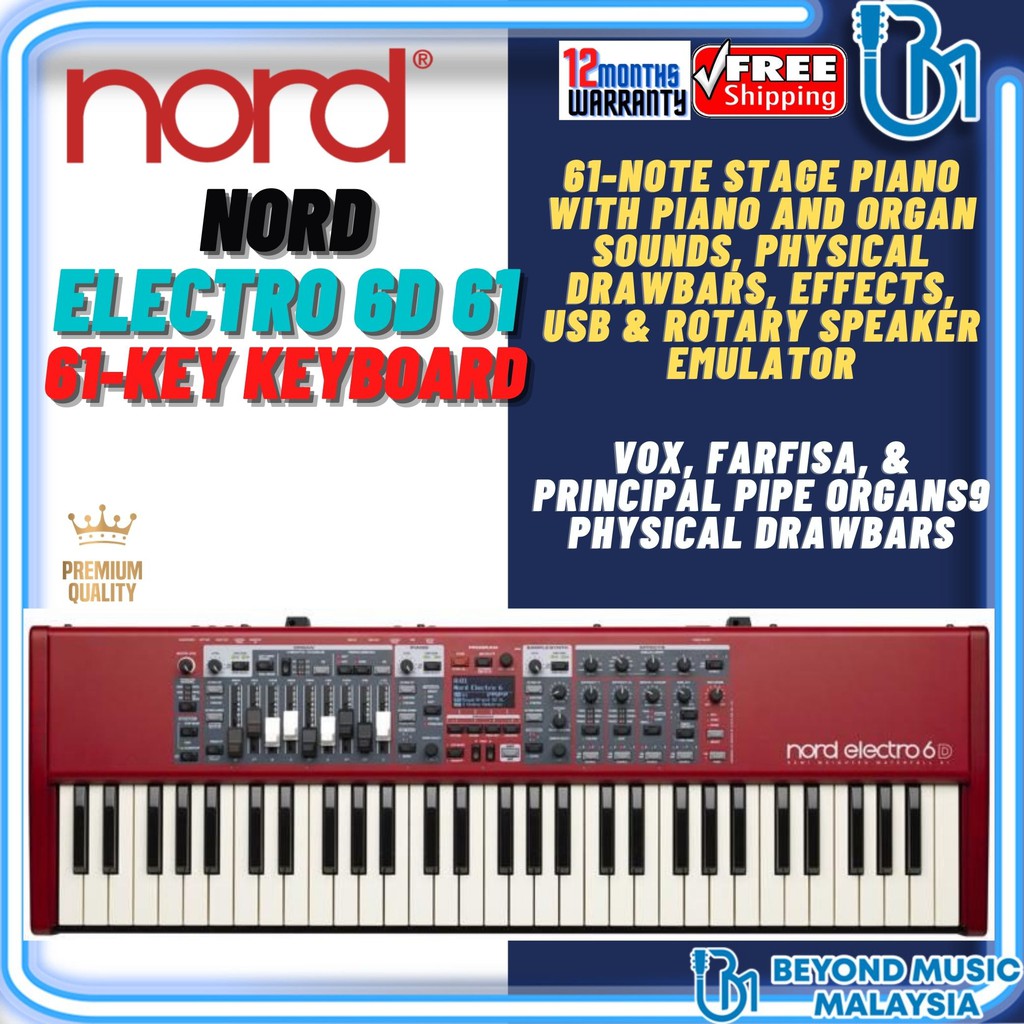 Nord Electro 6D 61 Semi Weighted Waterfall Stage Piano | Shopee Malaysia