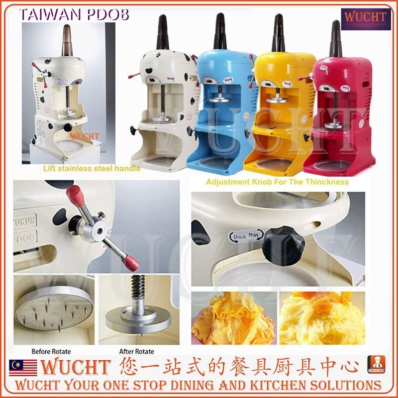 【WUCHT】Taiwan Snow Ice Block Shaver Ice Shaving Machine Mesin Pengisar ...