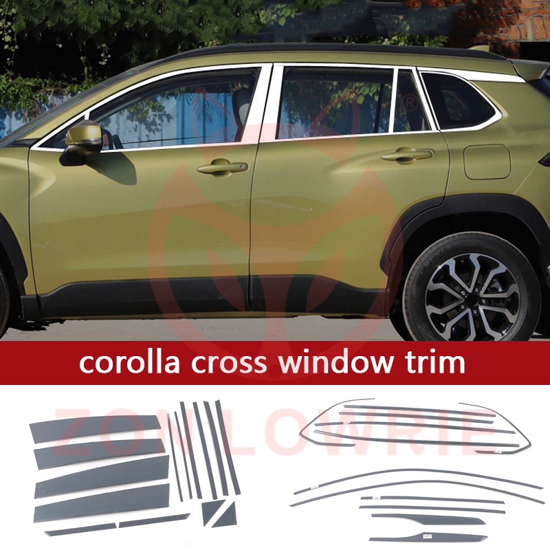 Suitable For 22 Carolla corolla cross Car Window Trim Strips Body Glass ...