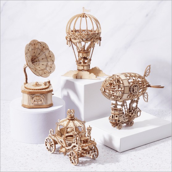 SHPB Robotime Rolife Series 3D Wooden Puzzle Games Assembly Model Kits Toys For Children Kids ...