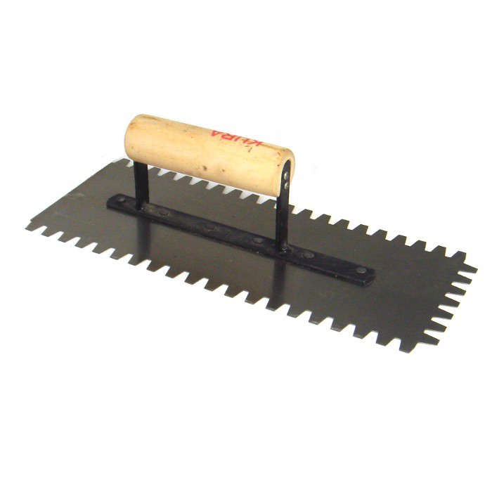 IRON BULL WOODEN HANDLE CEMENT TROWEL (MEDIUM TEETH) | Shopee Malaysia