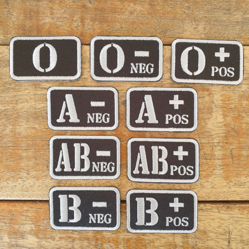 Blood Type Group embroidery patches 03 (Ready Stock). | Shopee Malaysia